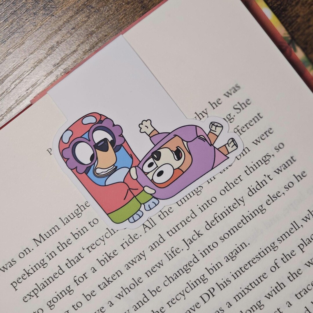Bluey Magnetic Bookmark | Grannies Janet & Rita Design - Etsy UK