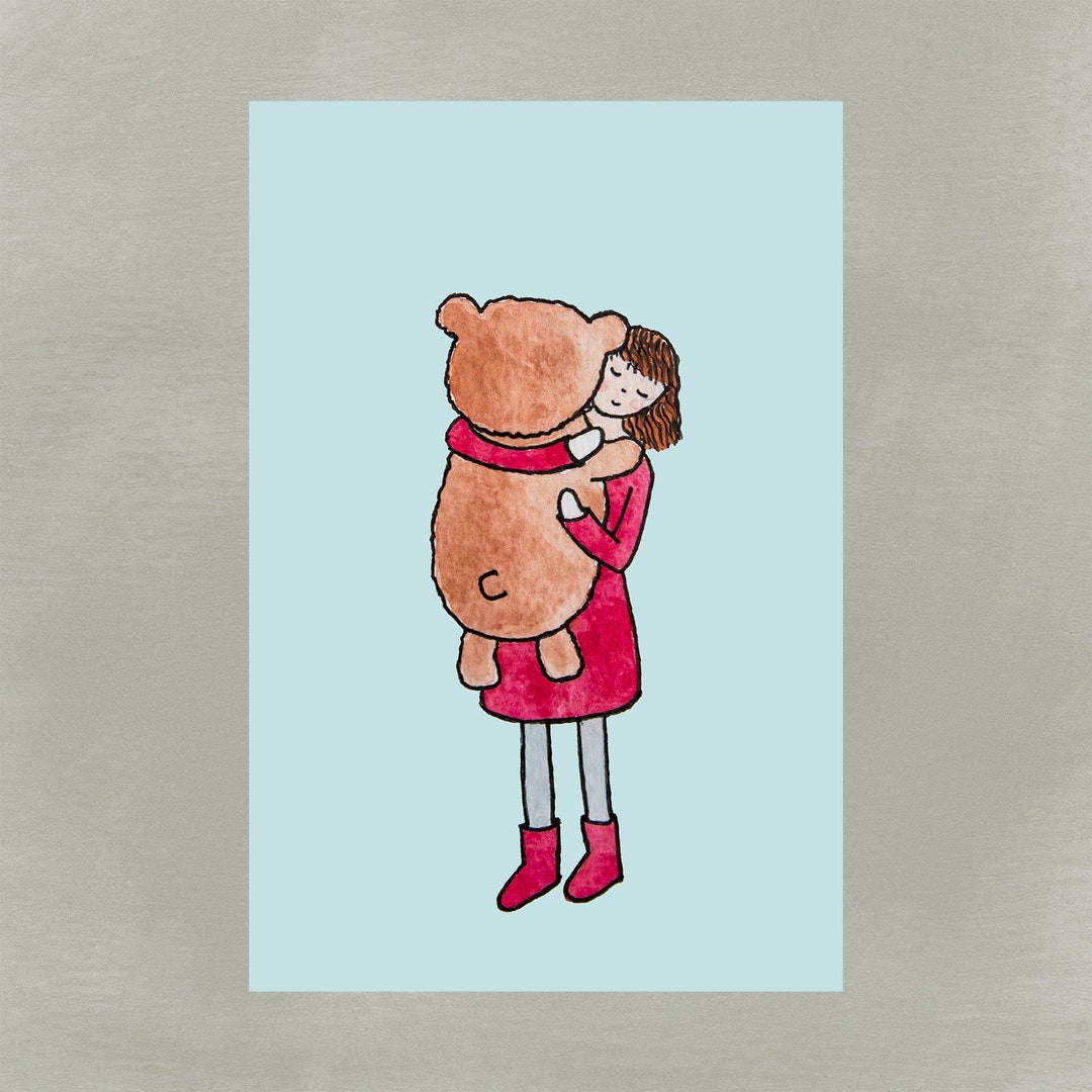 Poster A4 Bear Hug / Poster Bearhug - Etsy