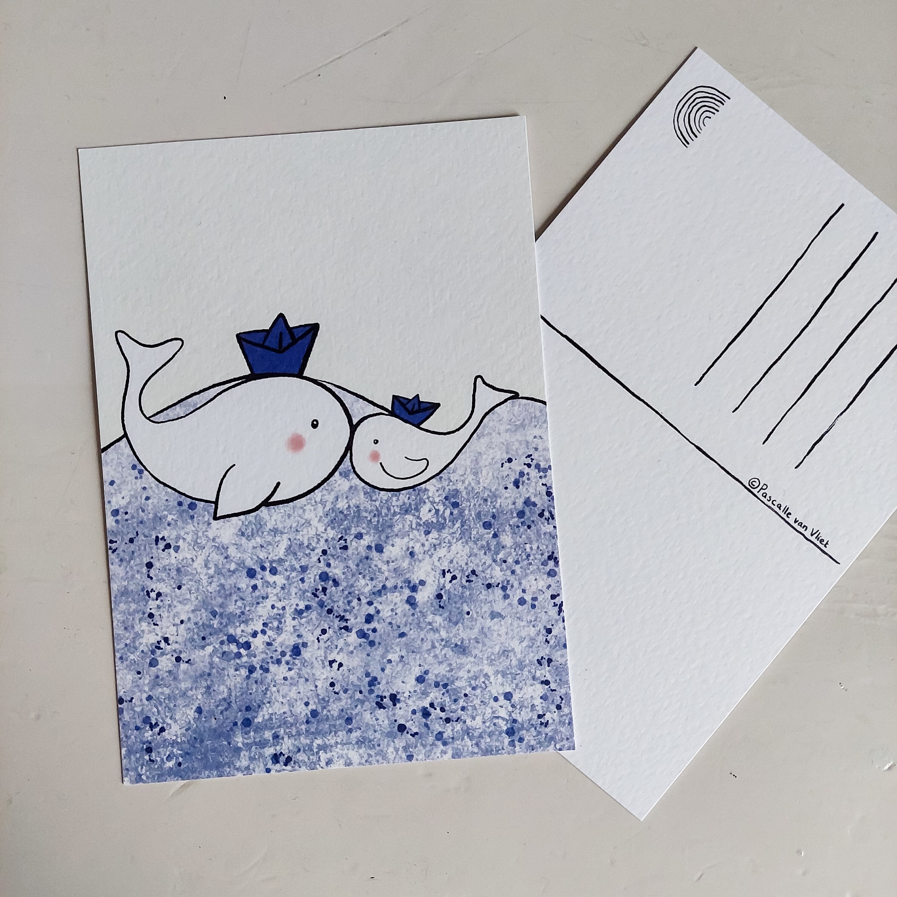 Map A6 Whales / Card Whales - Etsy