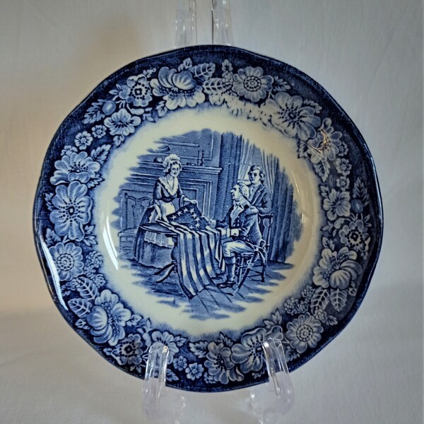Liberty Blue Historical Colonial Scenes - Etsy