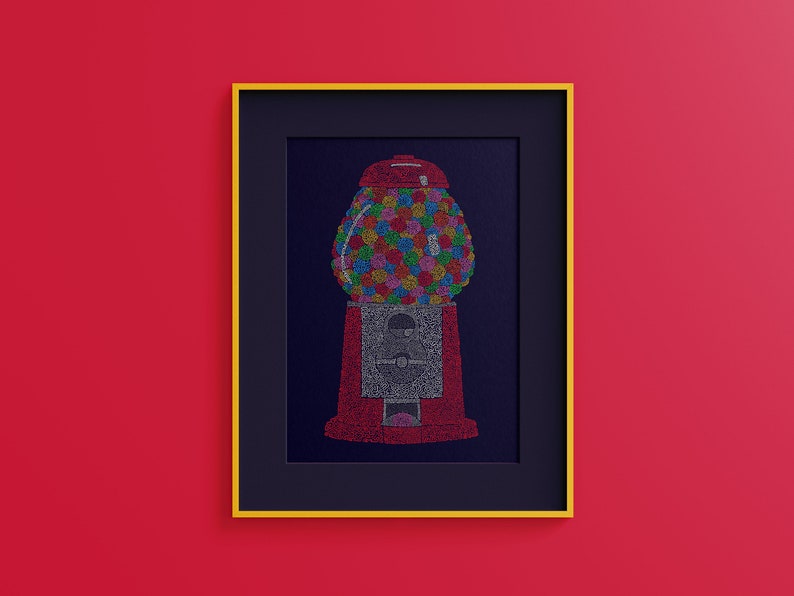 Gumball Machine Poster - Etsy