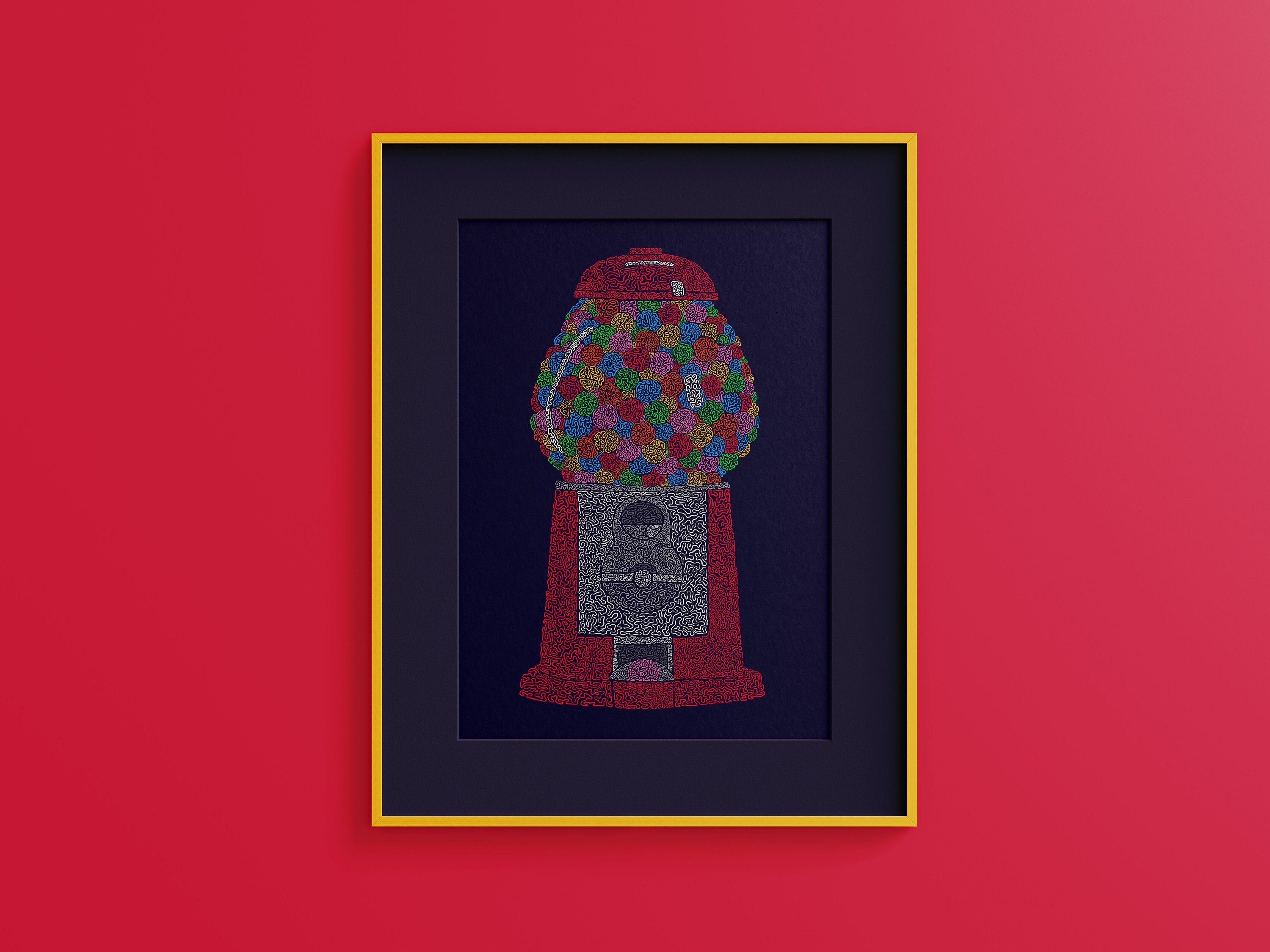 Gumball Machine Poster - Etsy