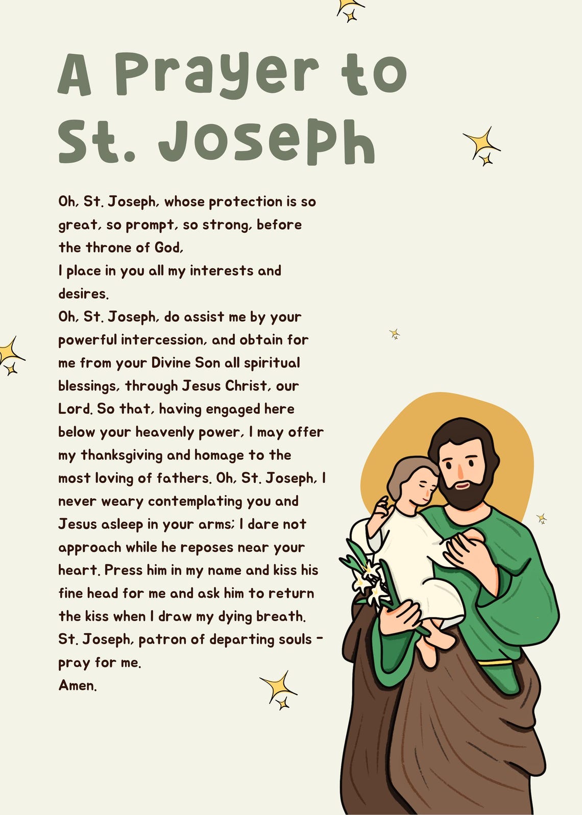 Catholic Prayer Cards | Printable Prayers for Catholic - Etsy