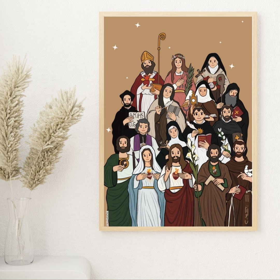 Saints, DIGITAL DOWNLOAD, Art for Housewarming, Christian Minimalist ...