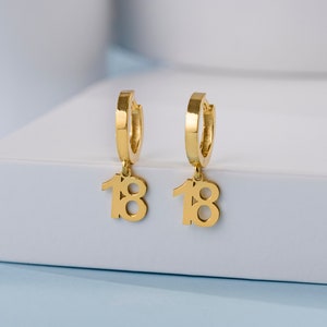 Number Earrings , Custom Earrings , Personalized Earrings , Birthday ...