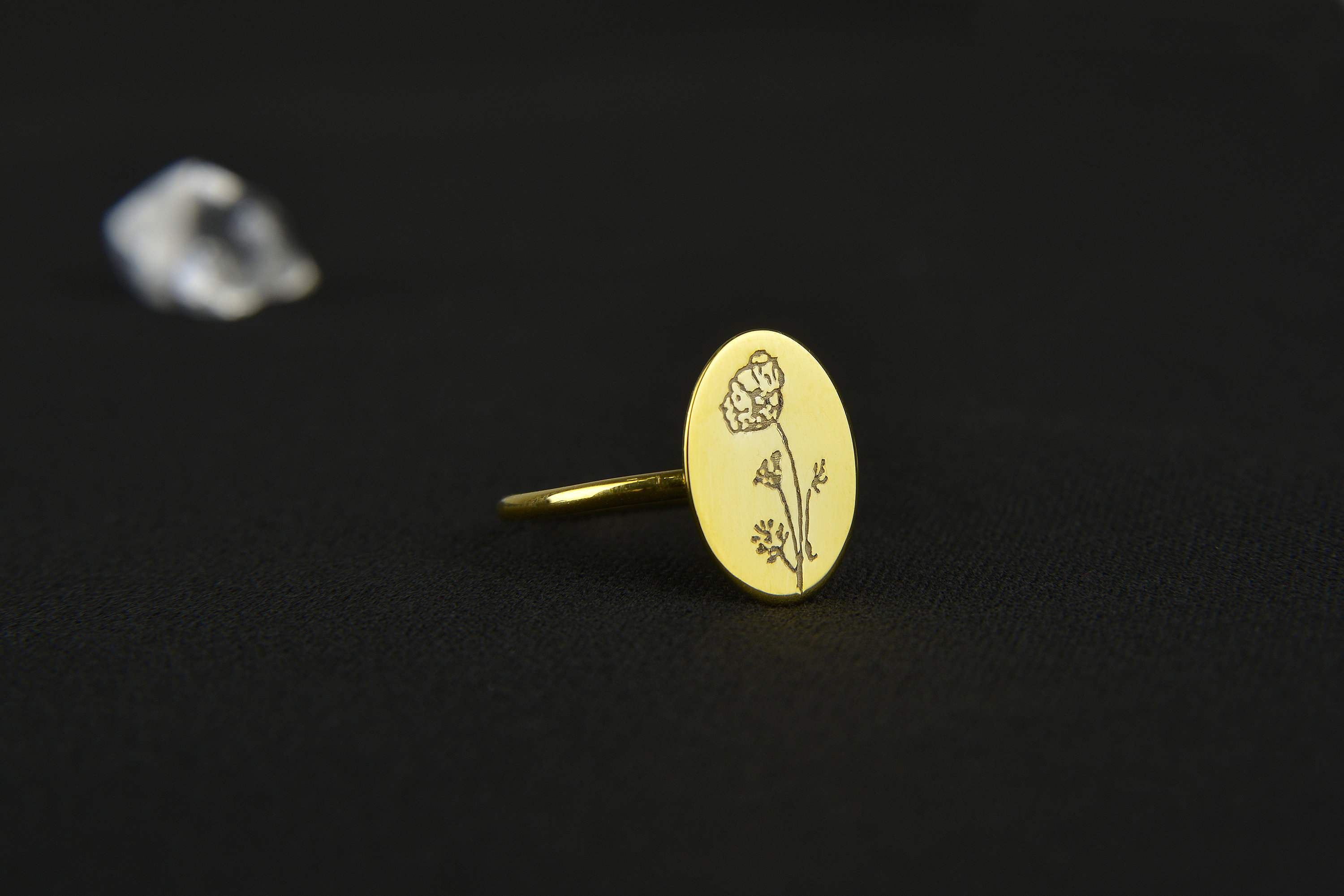 Personalized Birth Flower Ring Custom Dainty Ring Everyday | Etsy