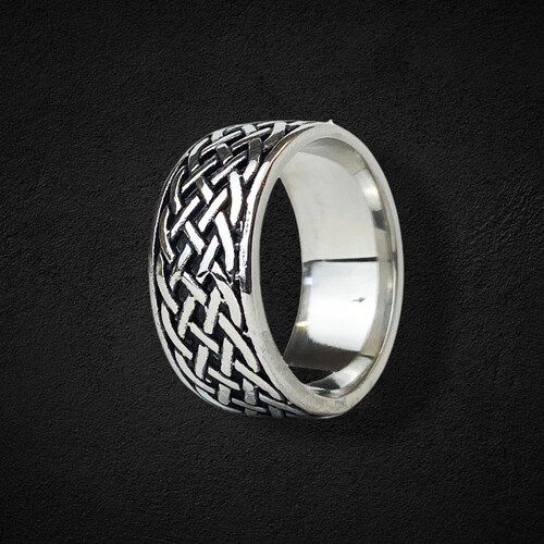Celtic Knot Ring for Men Silver Celtic Knot Ring - Etsy