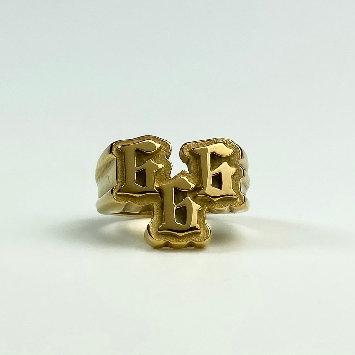 666 Ring 18k Gold Plated Ring man Ring Men Ring Gold - Etsy UK