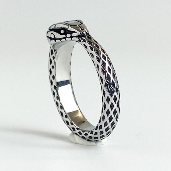 Silver Snake Ring - Etsy