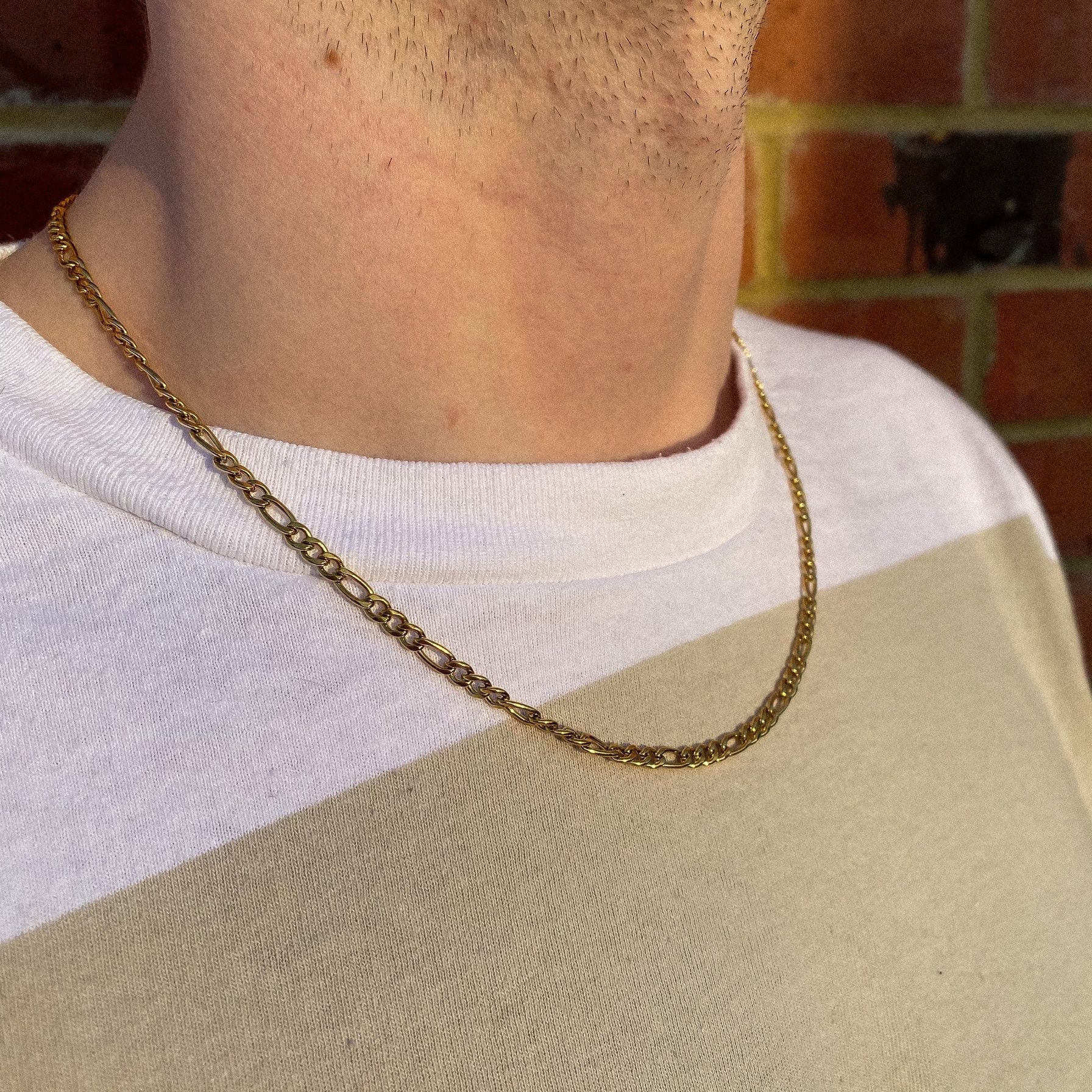 Figaro Chain for Men Mens Figaro Necklace Mens Necklace - Etsy UK