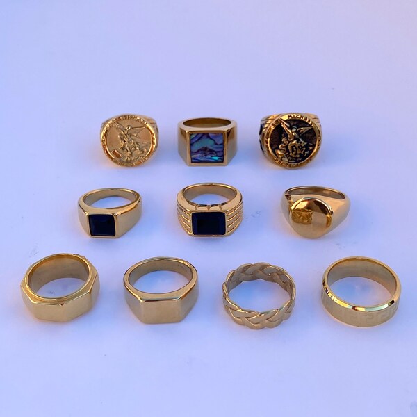 Mens Signet Ring - Etsy UK