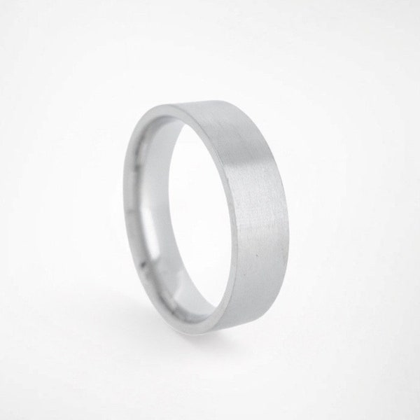 Brushed Silver Ring - Etsy