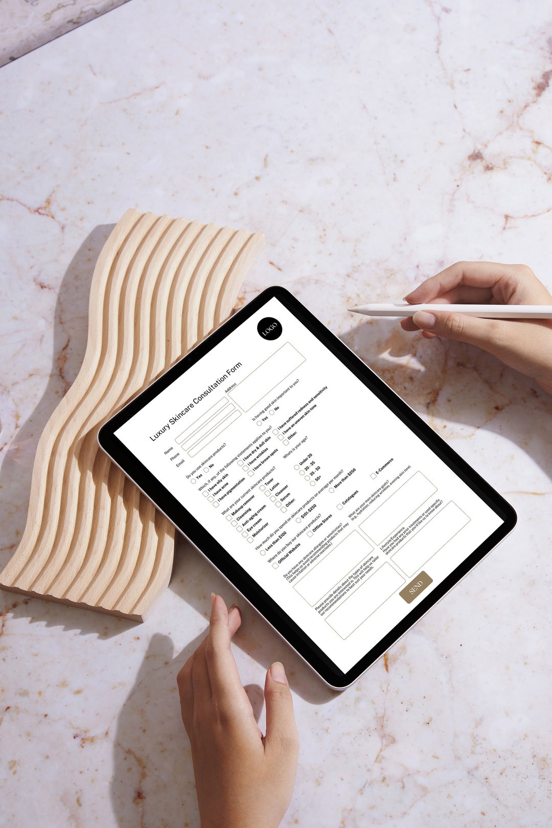 Luxury Skincare Consultation Form: Editable Template for Beauty Experts ...