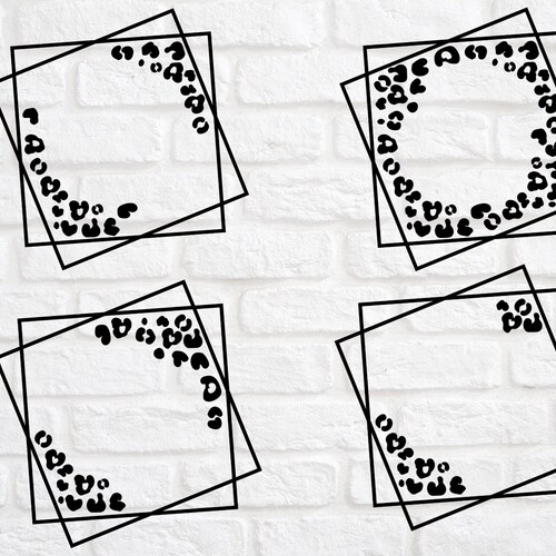Leopard Print Frame Svg Leopard Frame Svg Square Frame Svg - Etsy