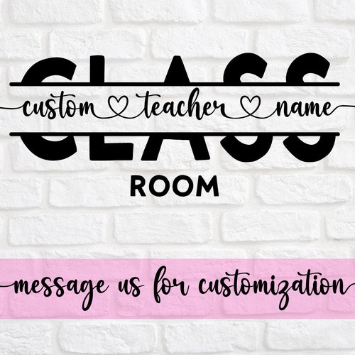 Teacher Monogram Svg Classroom Sign Svg Teacher Name Sign - Etsy