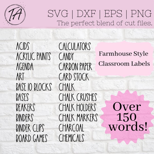 Classroom Labels Svg - Etsy