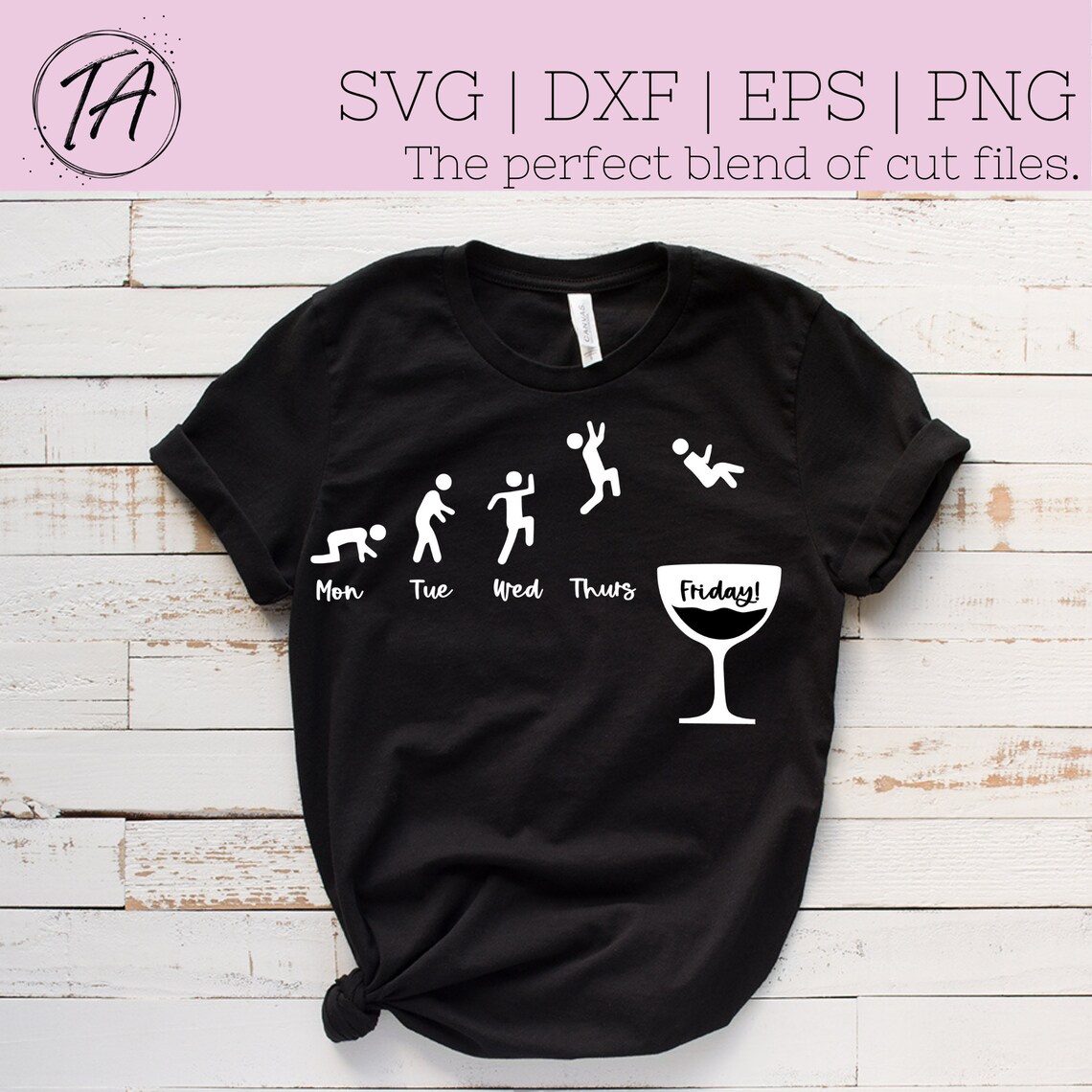 Weekday Stickmen svg Wine svg Wine Lover svg TGIF svg Love | Etsy