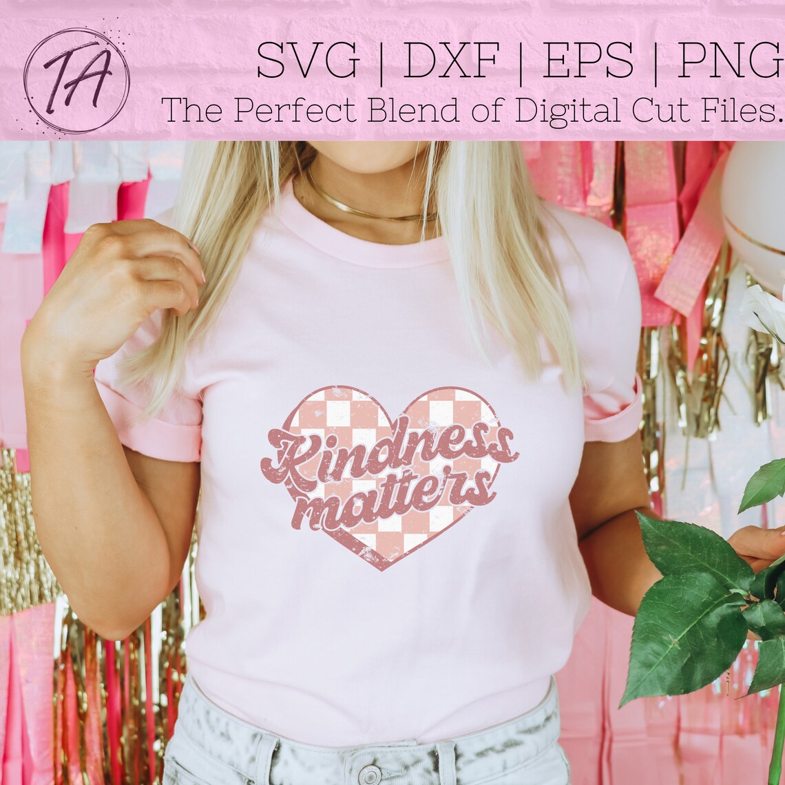 Kindness Matters Svg Kindness Matters Png Pink Shirt Day - Etsy