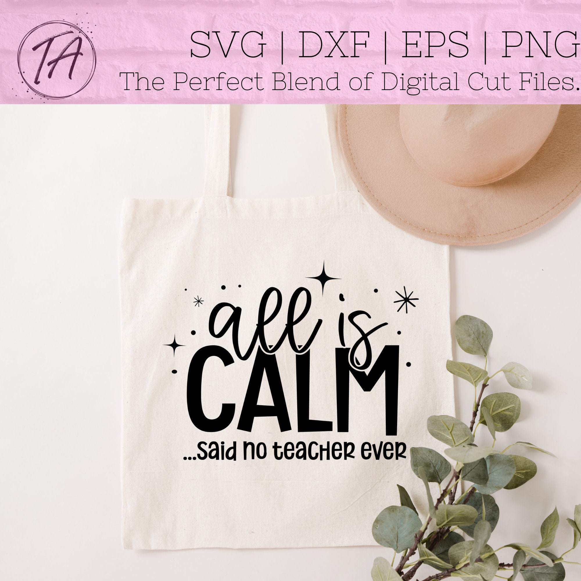 All is Calm Said No Teacher Ever Svg - Teacher Christmas Svg - Educator ...