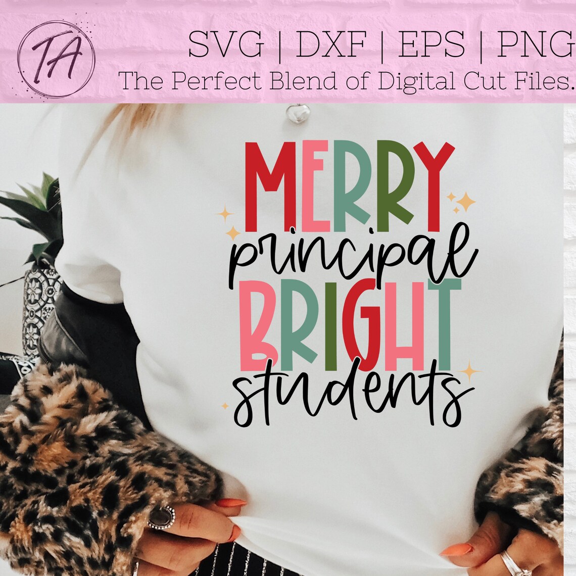 Merry Principal Bright Students Svg - Christmas Principal Svg ...