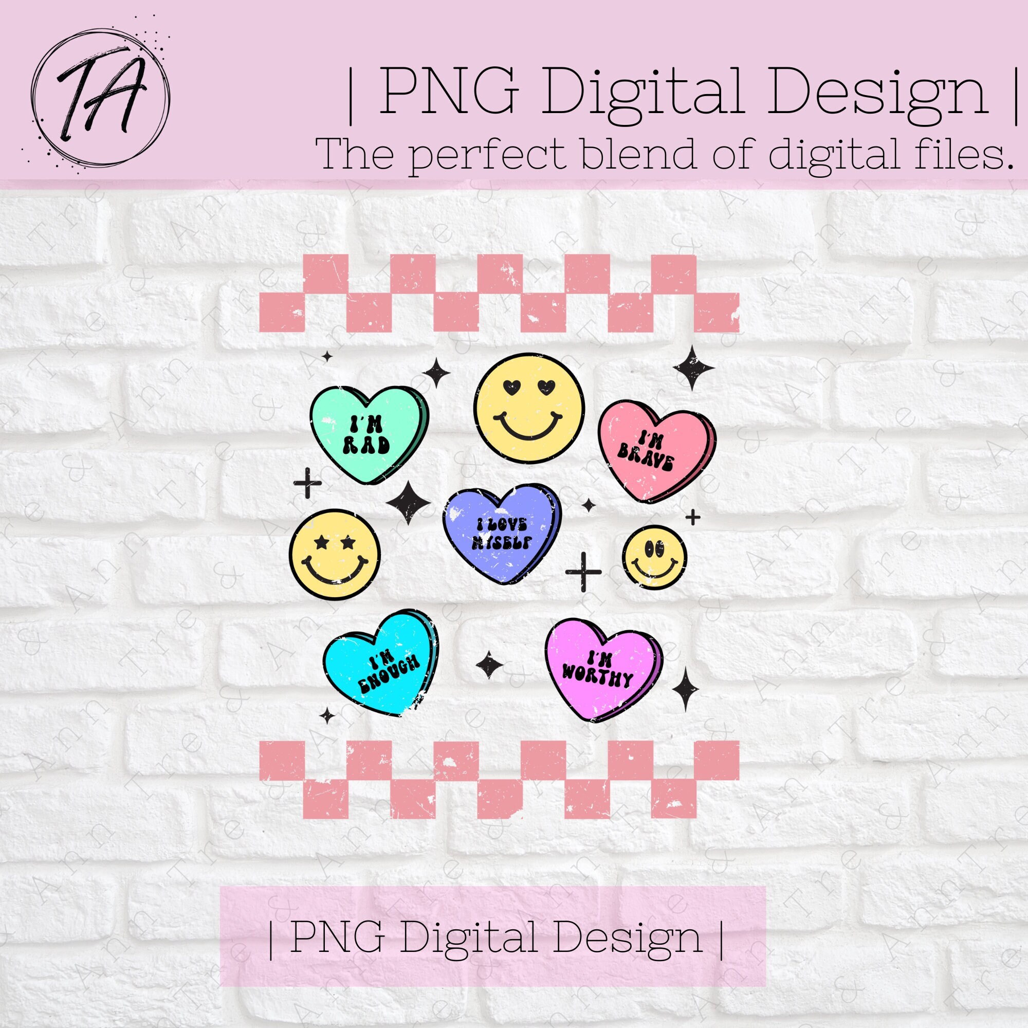 Candy Heart Positive Affirmations Png - Valentines Affirmations Png ...