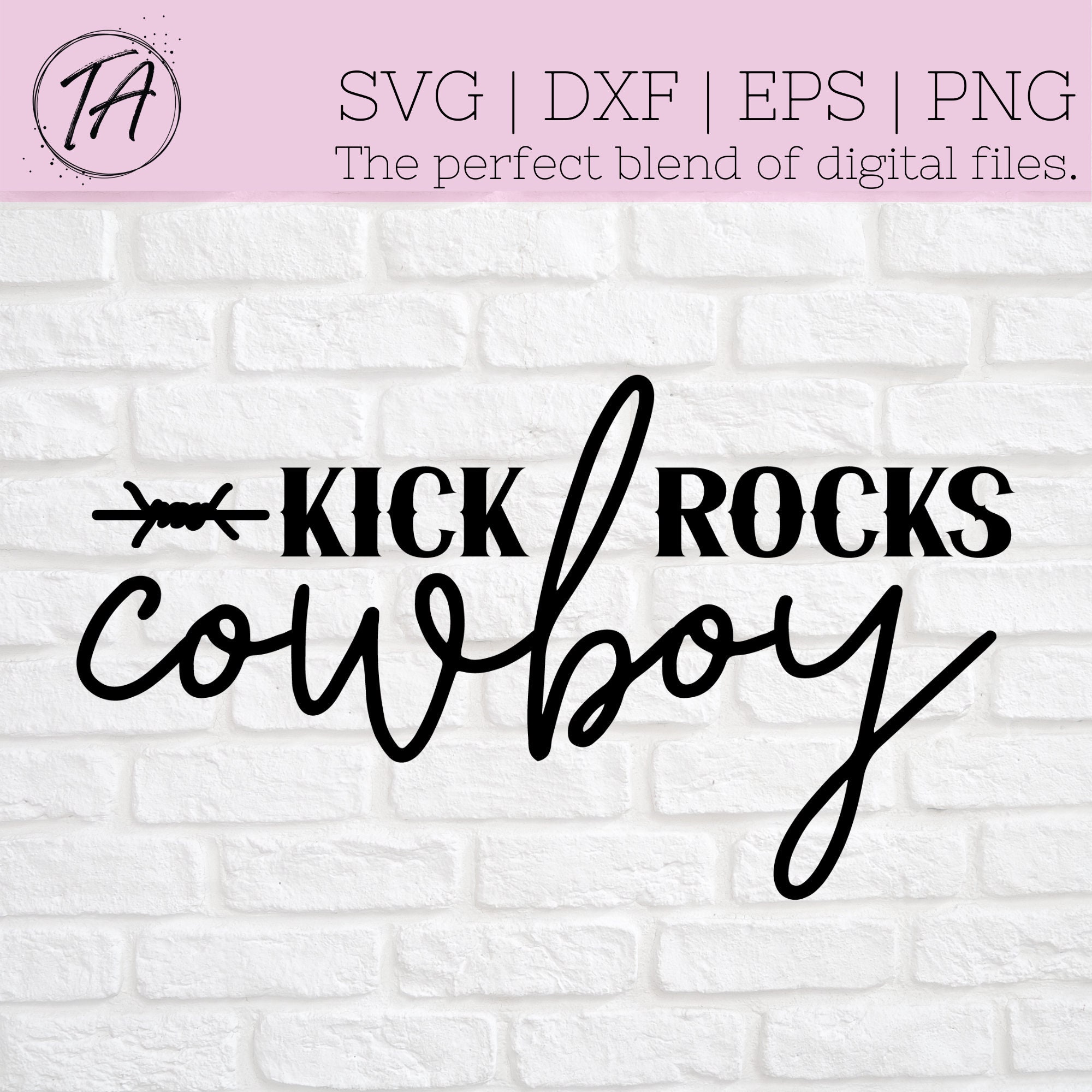 Kick Rocks Cowboy svg Cowgirl svg Country Western svg - Etsy France