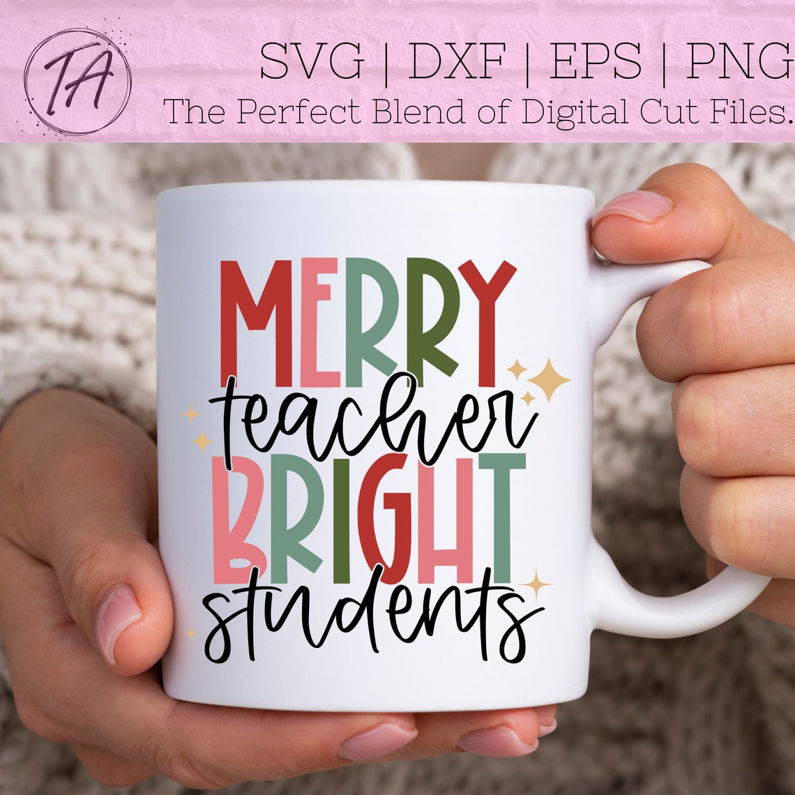 Merry Teacher Bright Students Svg Christmas Teacher Svg - Etsy