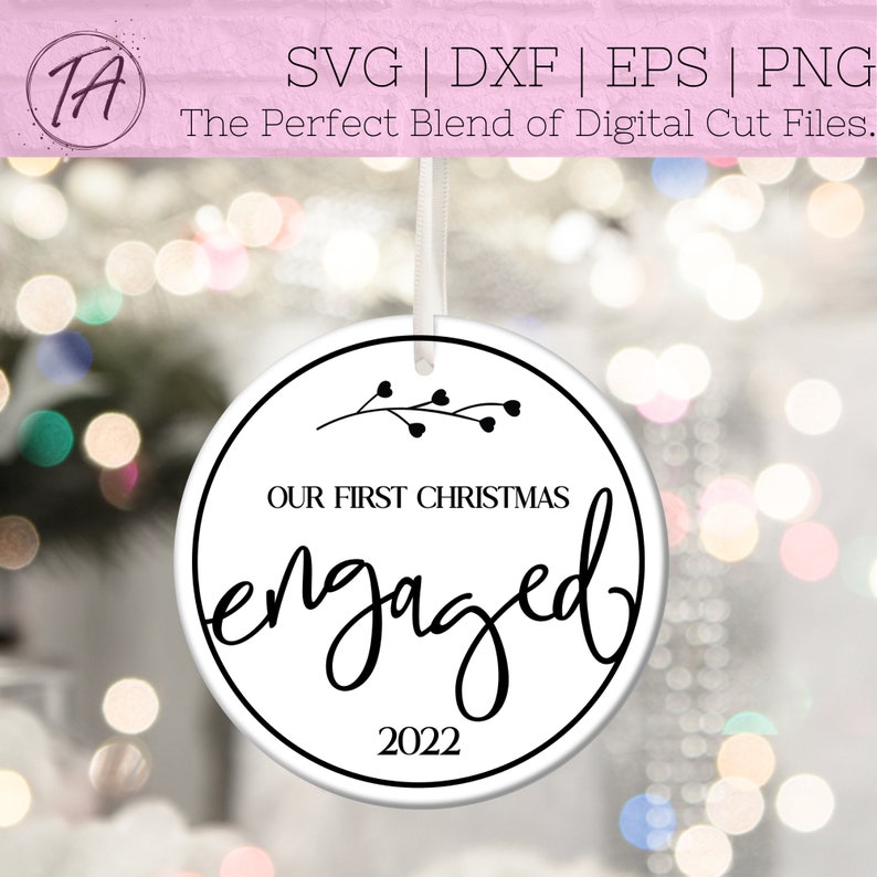 First Christmas Engaged Ornament Svg Engaged Ornaments Svg - Etsy