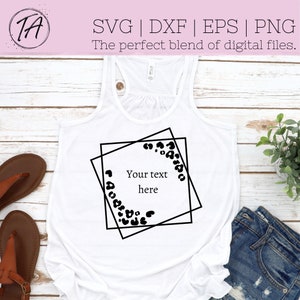 Leopard Print Frame Svg - Leopard Frame Svg - Square Frame Svg - Double ...
