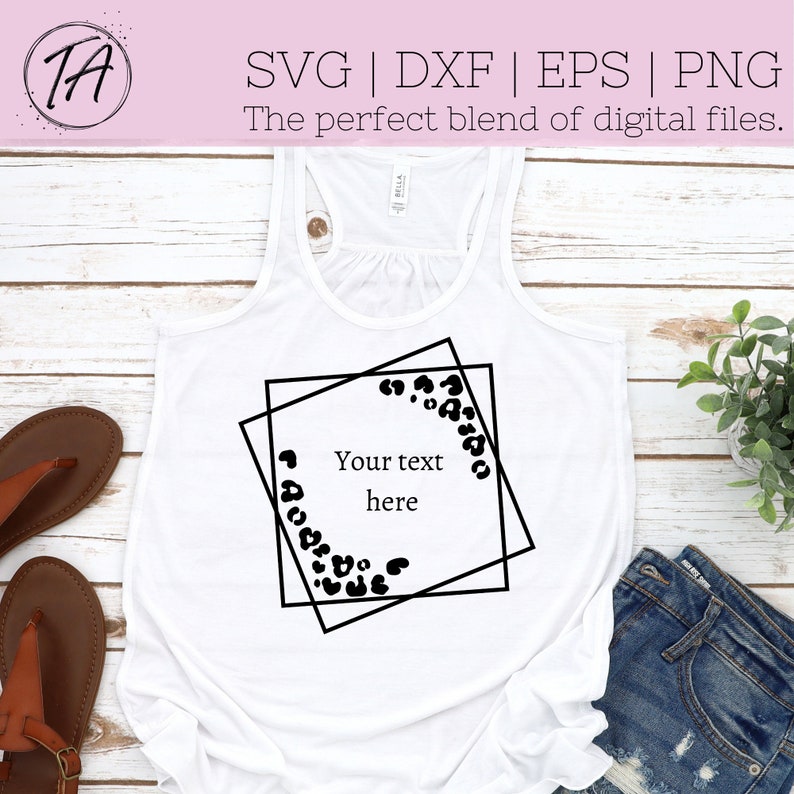 Leopard Print Frame Svg Leopard Frame Svg Square Frame Svg - Etsy