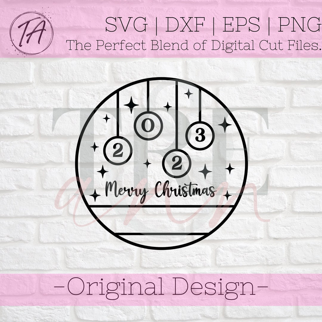 Ornamento de Feliz Natal svg Natal svg Círculo Sinal de Natal svg Natal ...