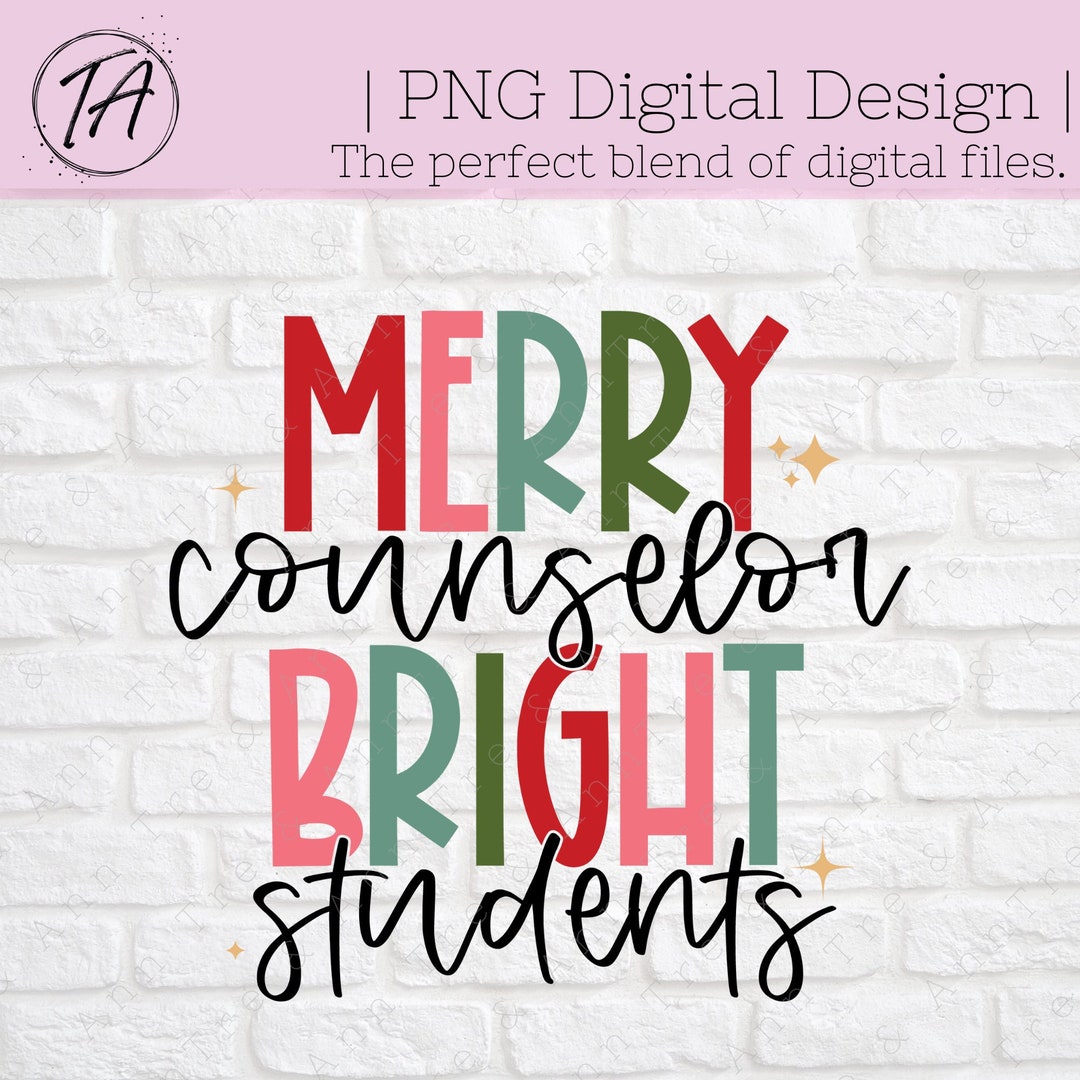 Merry Counselor Bright Students Svg - Counselor Svg - Christmas ...