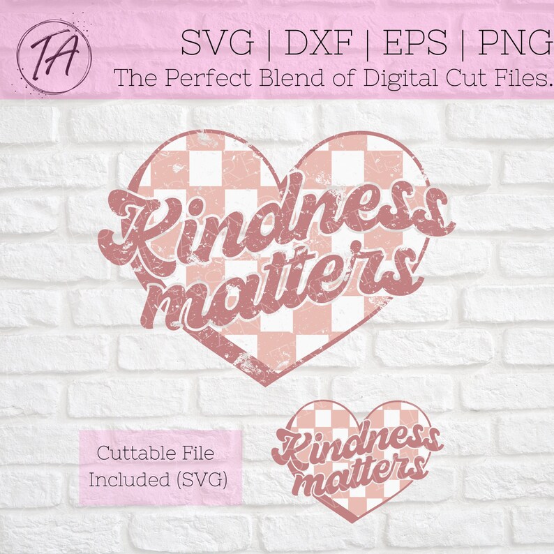 Kindness Matters Svg Kindness Matters Png Pink Shirt Day - Etsy
