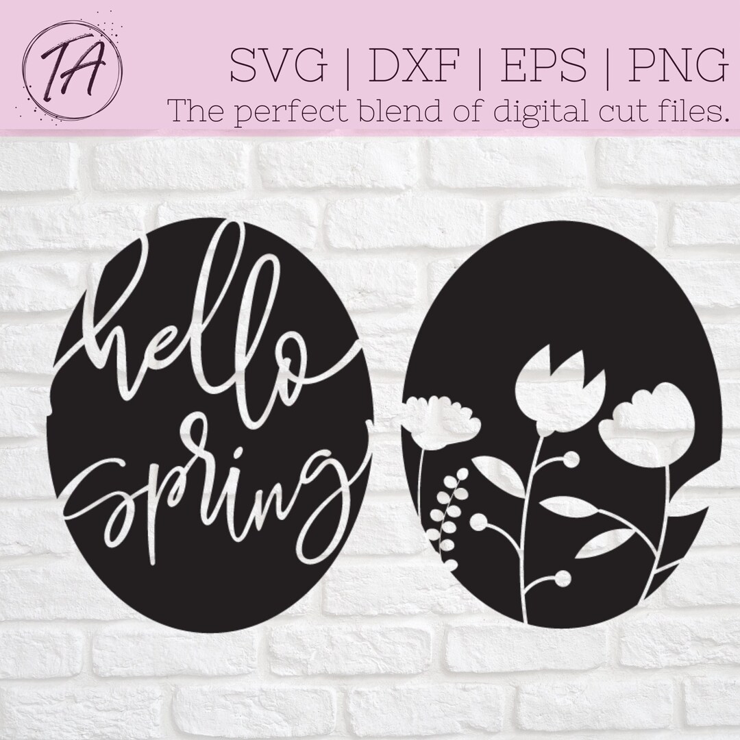 Hello Spring Svg - Hello Spring Sign Svg - Hello Spring Decor Svg ...