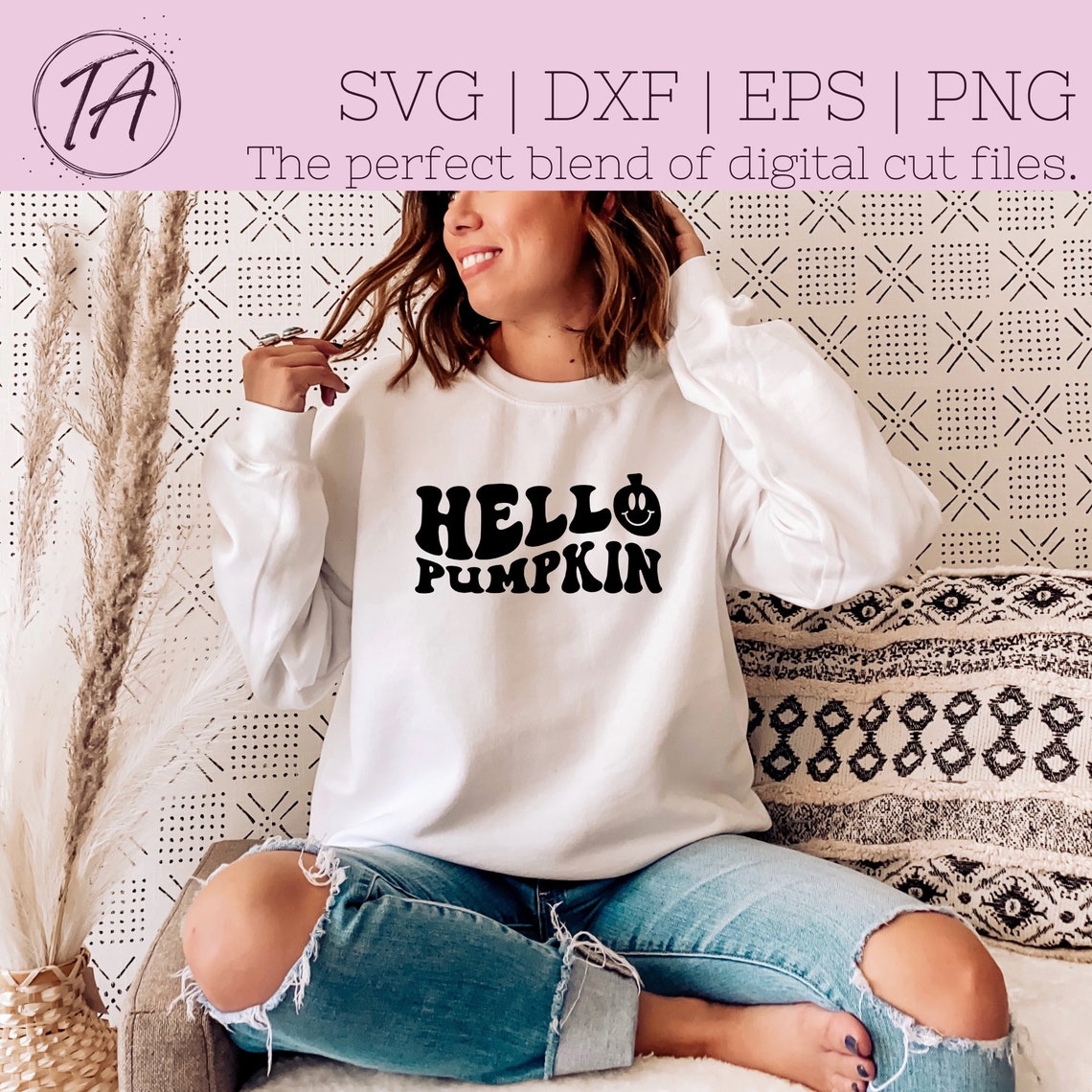 Hello Pumpkin Svg Retro Hello Pumpkin Svg Fall Svg Retro | Etsy