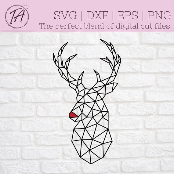 Rudolph svg Reno svg Reno geométrico svg Geometric - Etsy España