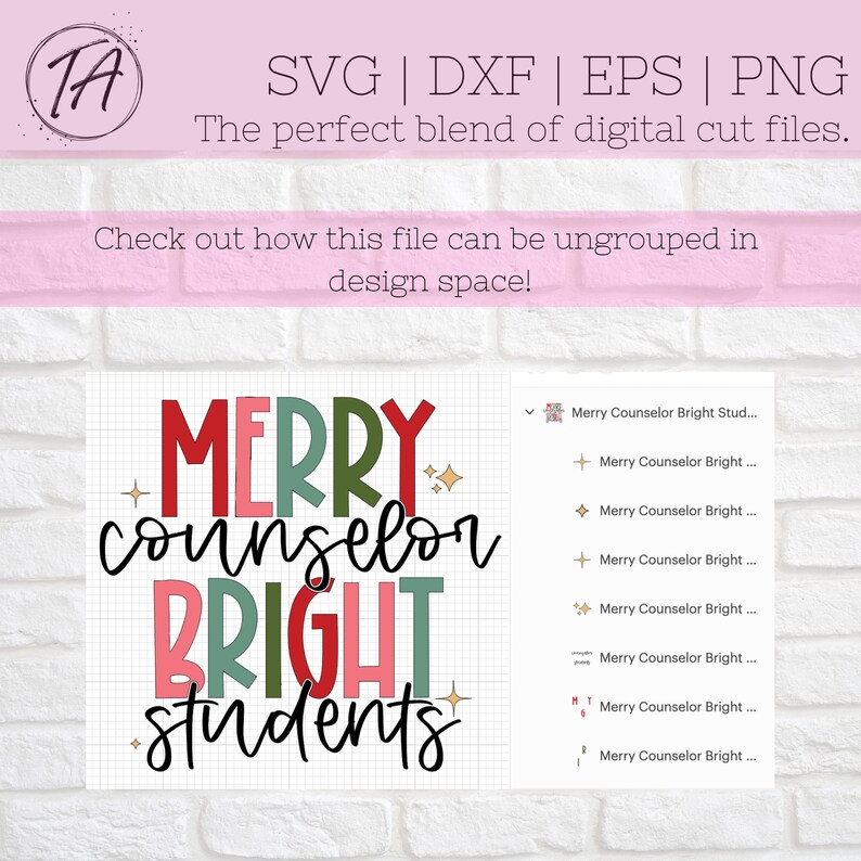 Merry Counselor Bright Students Svg - Counselor Svg - Christmas ...