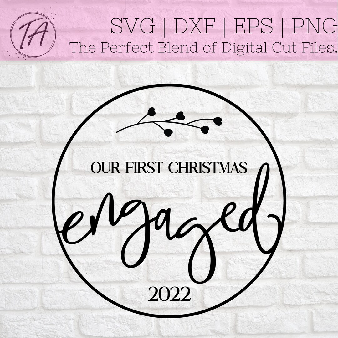 First Christmas Engaged Ornament Svg Engaged Ornaments Svg - Etsy