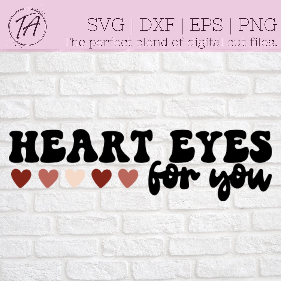Heart Eyes for You Svg Heart Eyes Svg Valentines Day Svg | Etsy