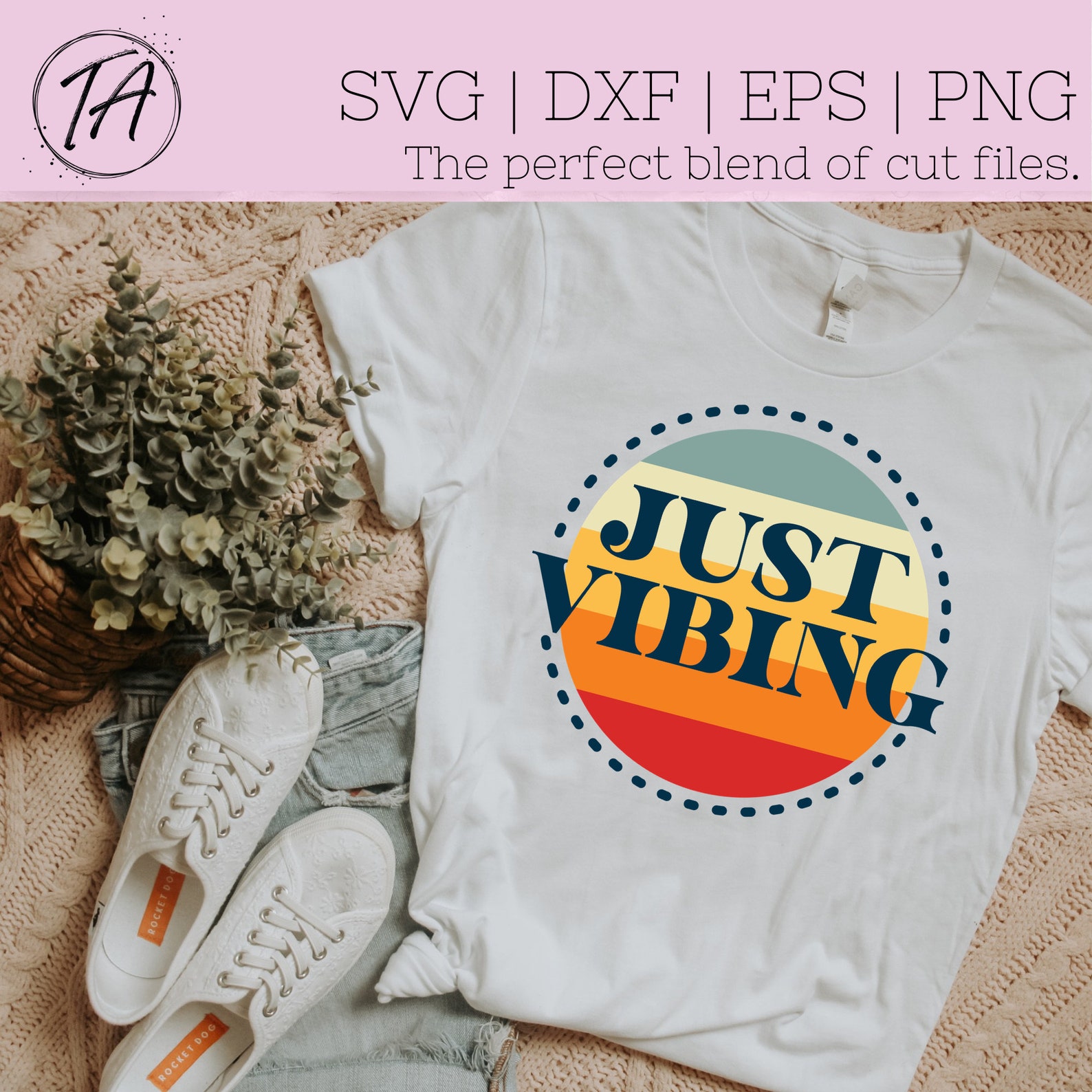 Vibing Svg Just Vibing Svg Retro Svg Retro Summer Svg - Etsy
