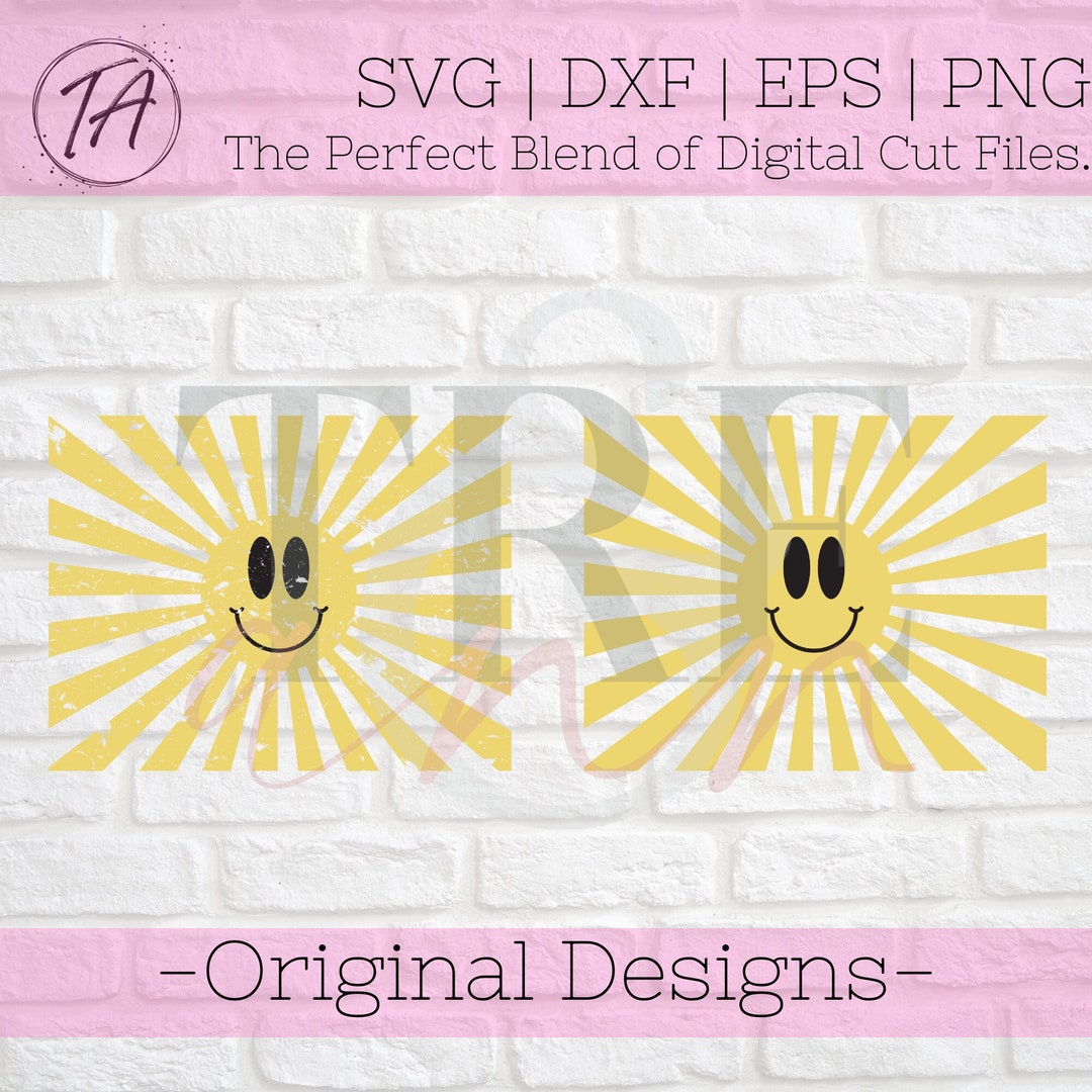 Sunshine Svg - Sun Svg -summer Smiley Svg -summer Svg - Sunshine Png ...