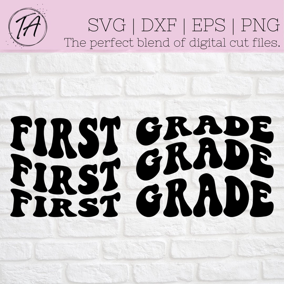 First Grade Svg - First Grade Retro Svg - Grade One Svg - Back to ...