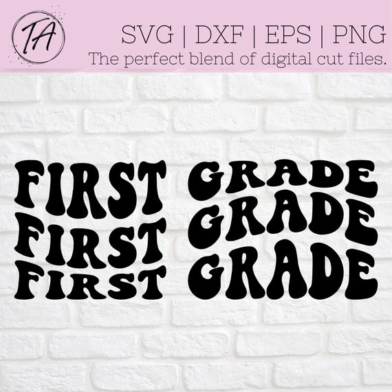 First Grade svg First Grade Retro svg Grade One svg Back | Etsy