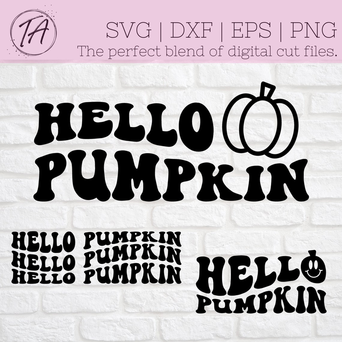 Hello Pumpkin Svg Retro Hello Pumpkin Svg Fall Svg Retro | Etsy