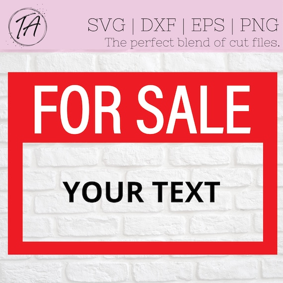 For Sale Sign Svg for Sale Svg Customizable for Sale Sign - Etsy UK