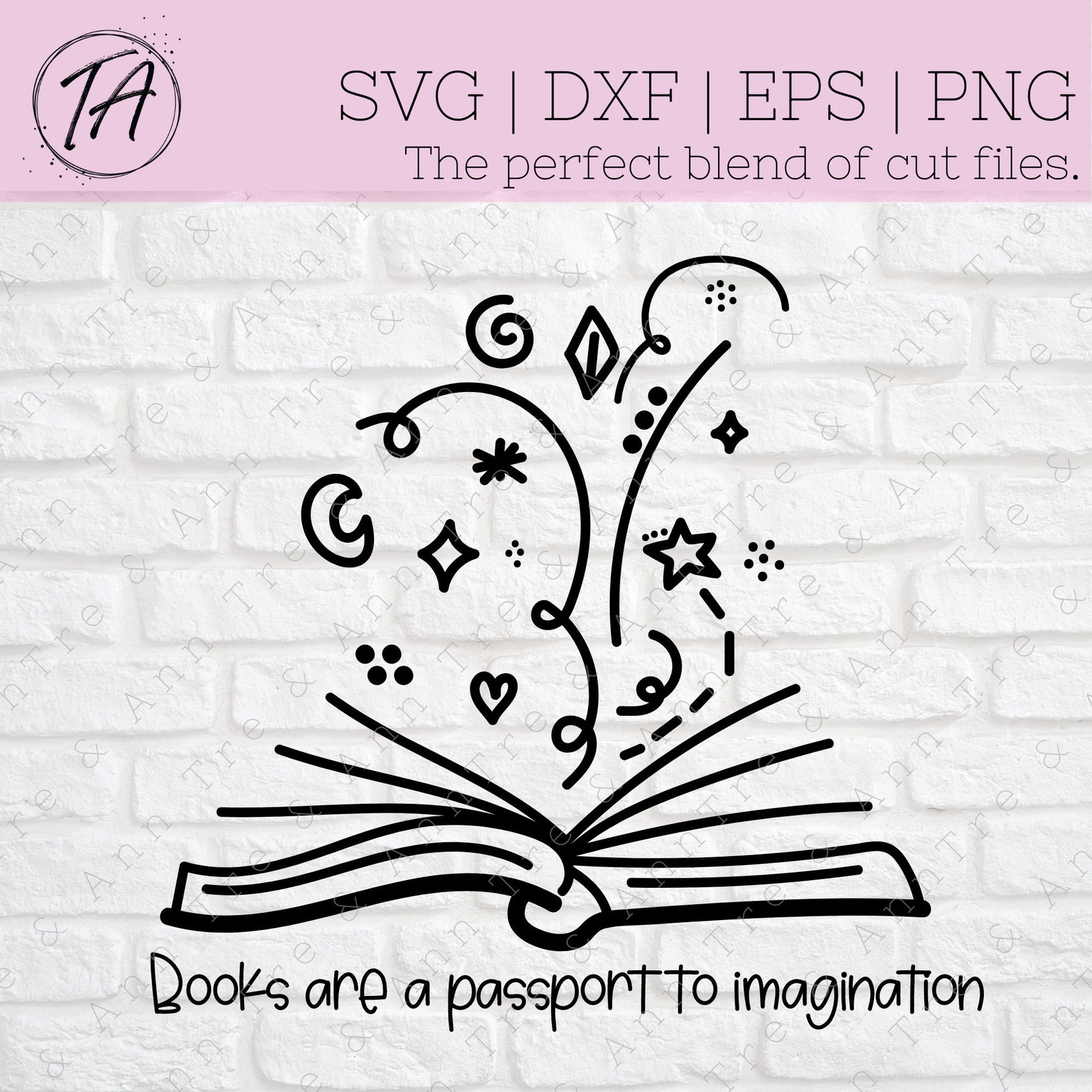 Book SVG - Reading SVG - Library SVG - Imagination Svg - Love Book Svg ...