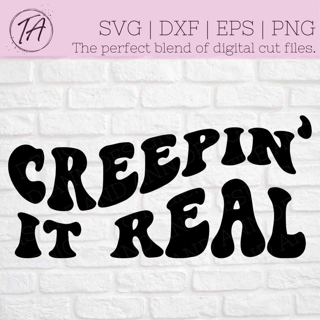 Creepin It Real Svg - Halloween Svg - Retro Halloween Svg - Halloween ...