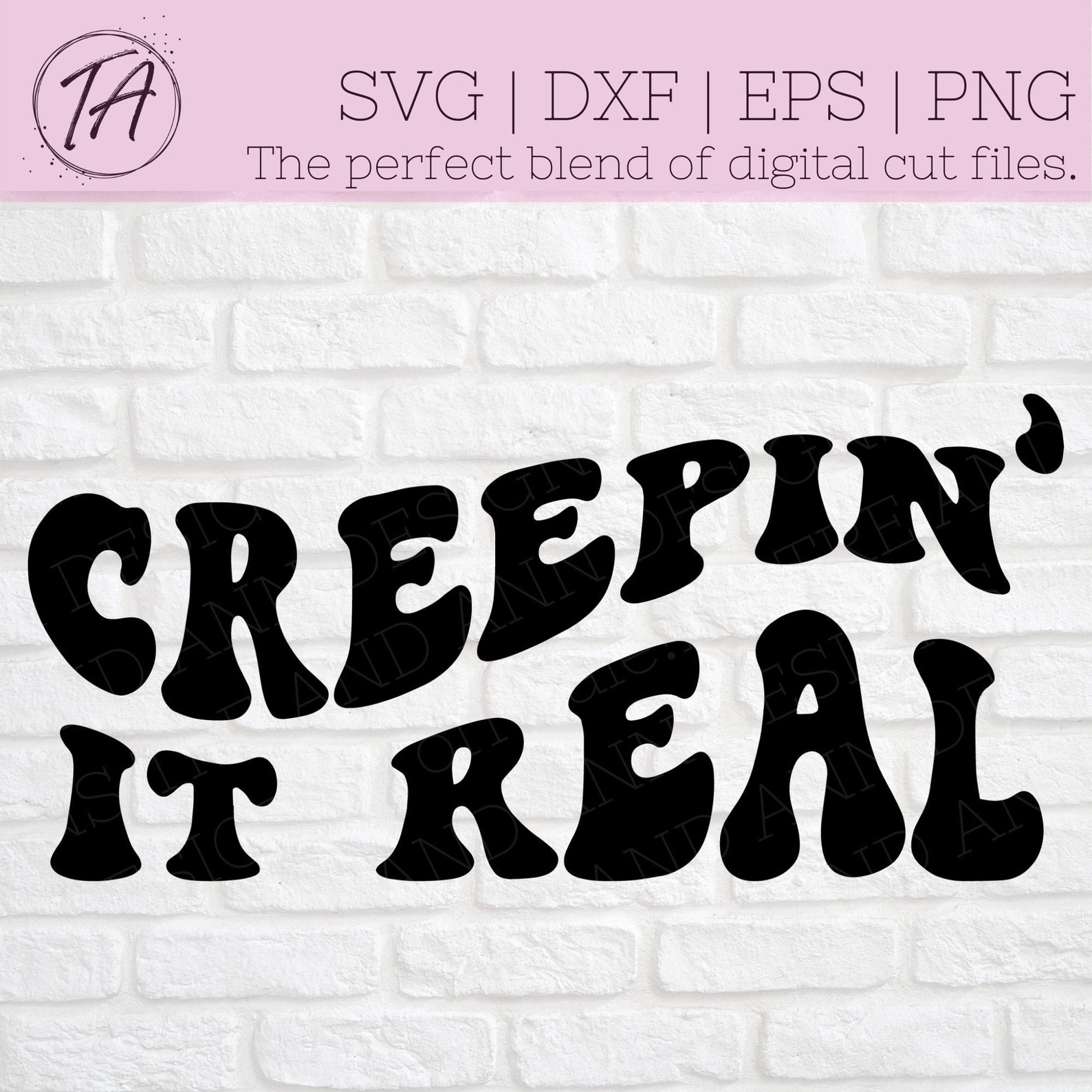 Creepin It Real Svg Halloween Svg Retro Halloween Svg - Etsy
