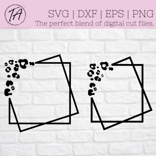 Leopard Print Frame Svg Leopard Frame Svg Square Frame Svg - Etsy