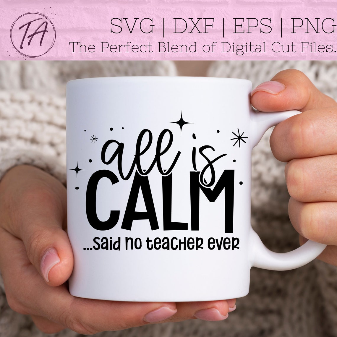 All is Calm Said No Teacher Ever Svg Teacher Christmas Svg - Etsy